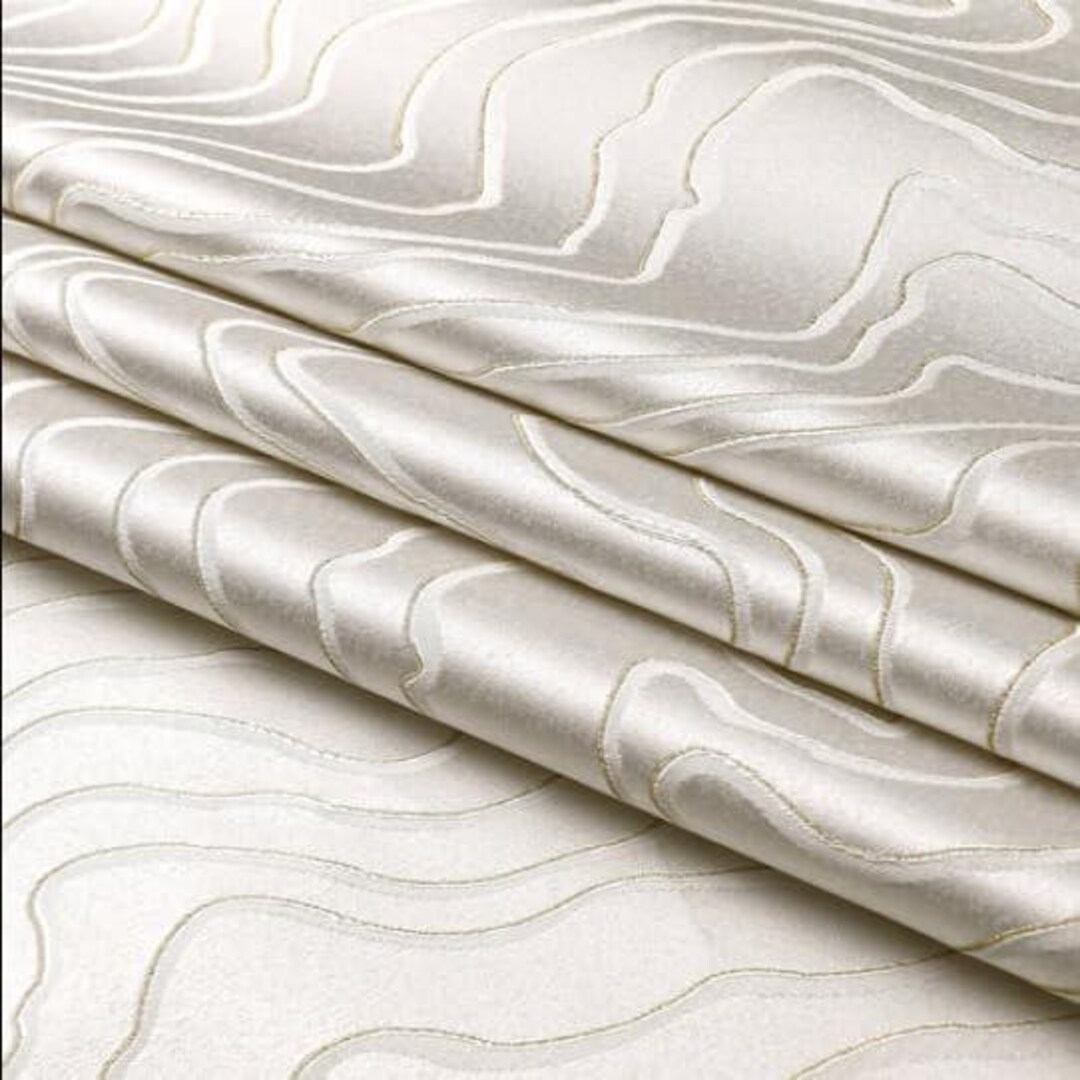 Majestic Giftware Jacquard Cut Fabric 18" Wide X 23" Length Gold Ripple ...