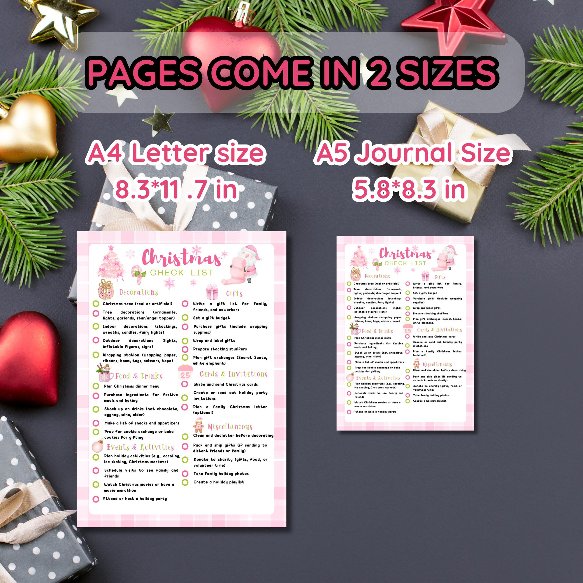Pink Christmas Checklist Printable | Christmas to Do List Printable ...