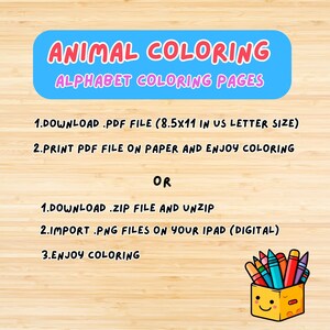 Animal Alphabet Coloring Pages Printable Animal Themed Worksheets for ...