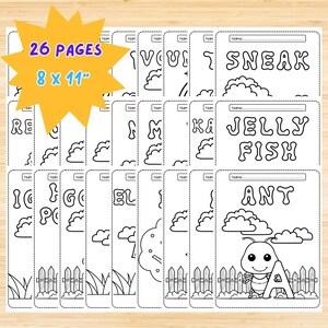 Animal Alphabet Coloring Pages Printable Animal Themed Worksheets for ...