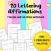 Letting and Affirmations Tracing Procreate Workbook Procreate Lettering ...