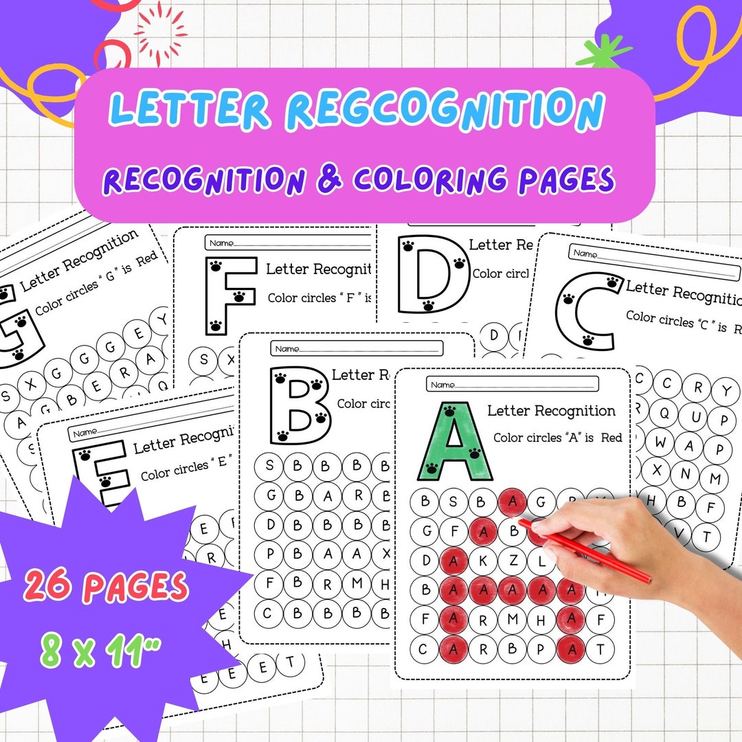 Alphabet Letter Recognition and Coloring Pages printable Worksheets ...