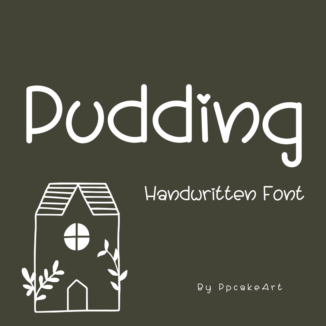 Buy Pudding Handwritten Font Procreate Fonts Goodnotes Fonts Planner ...