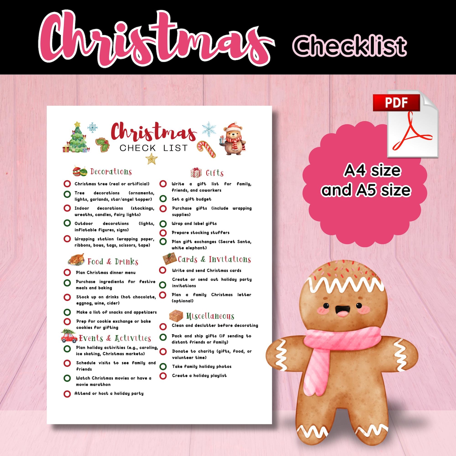 Christmas Checklist Printable | Christmas to Do List Printable ...