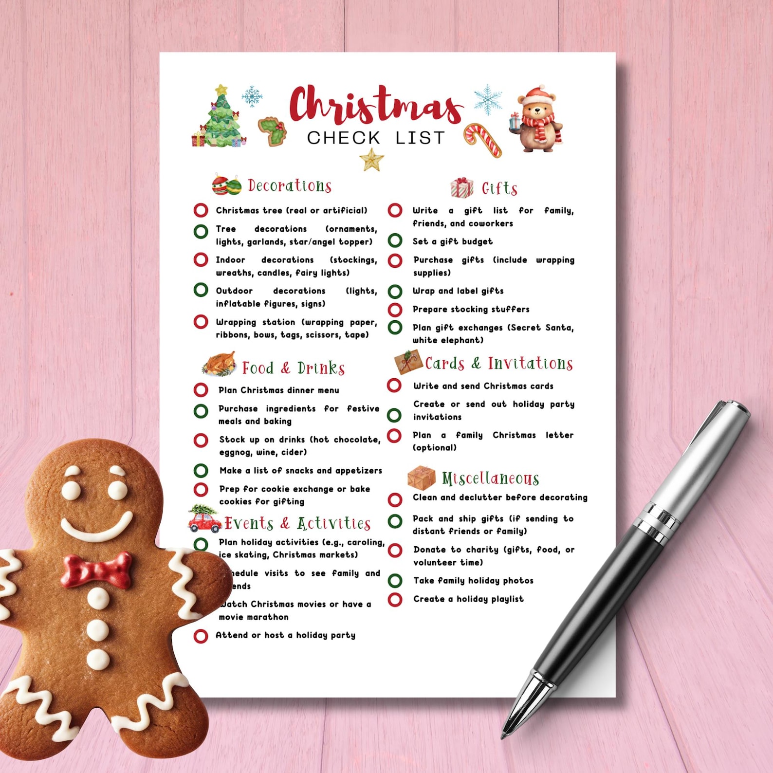 Christmas Checklist Printable | Christmas to Do List Printable ...