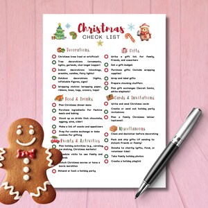 Christmas Checklist Printable | Christmas to Do List Printable ...