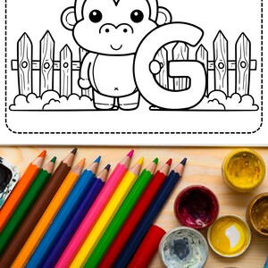 Animal Alphabet Coloring Pages Printable Animal Themed Worksheets for ...