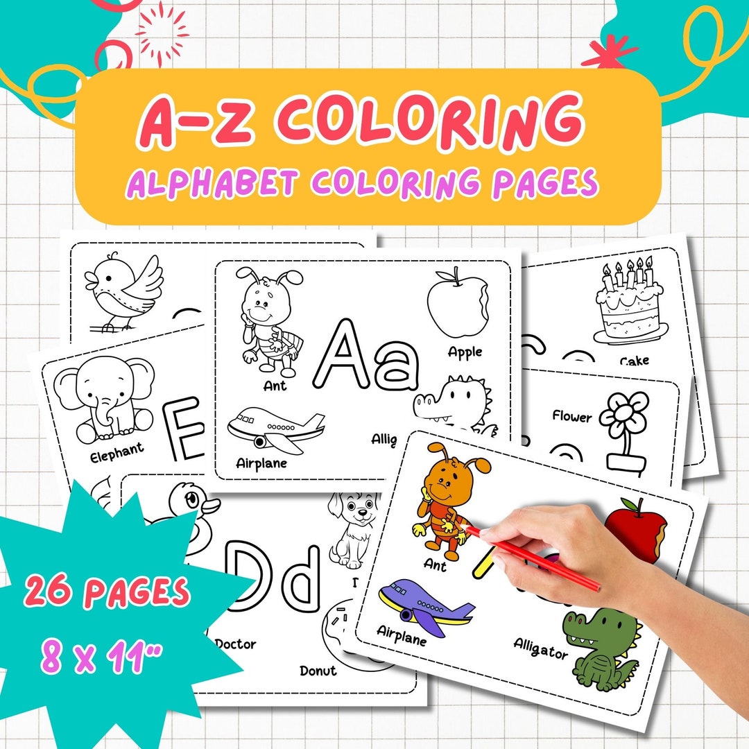 A-Z Printable Alphabet Coloring Sheets 26 Fun ABC Coloring Pages for ...