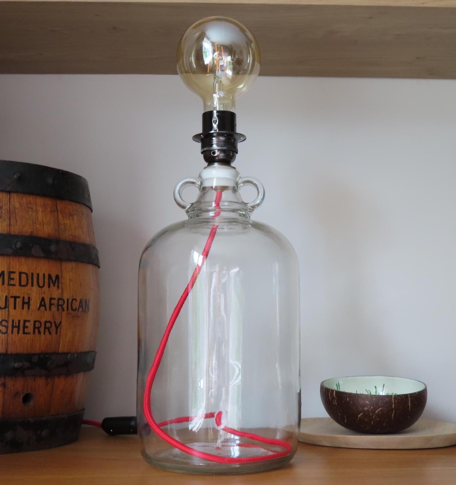 Handmade Demijohn Bottle Lamp - Etsy