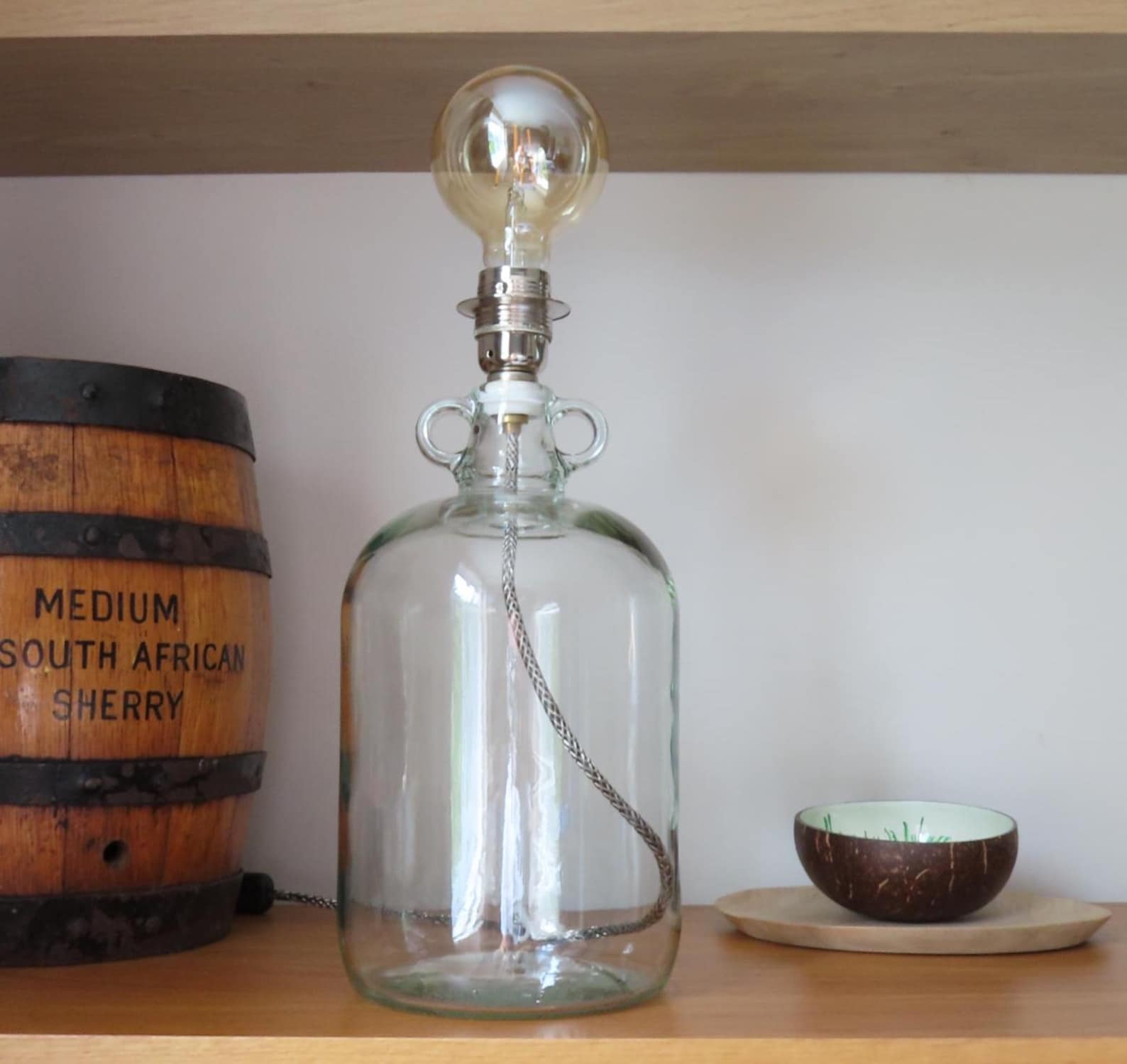 Handmade Demijohn Bottle Lamp - Etsy