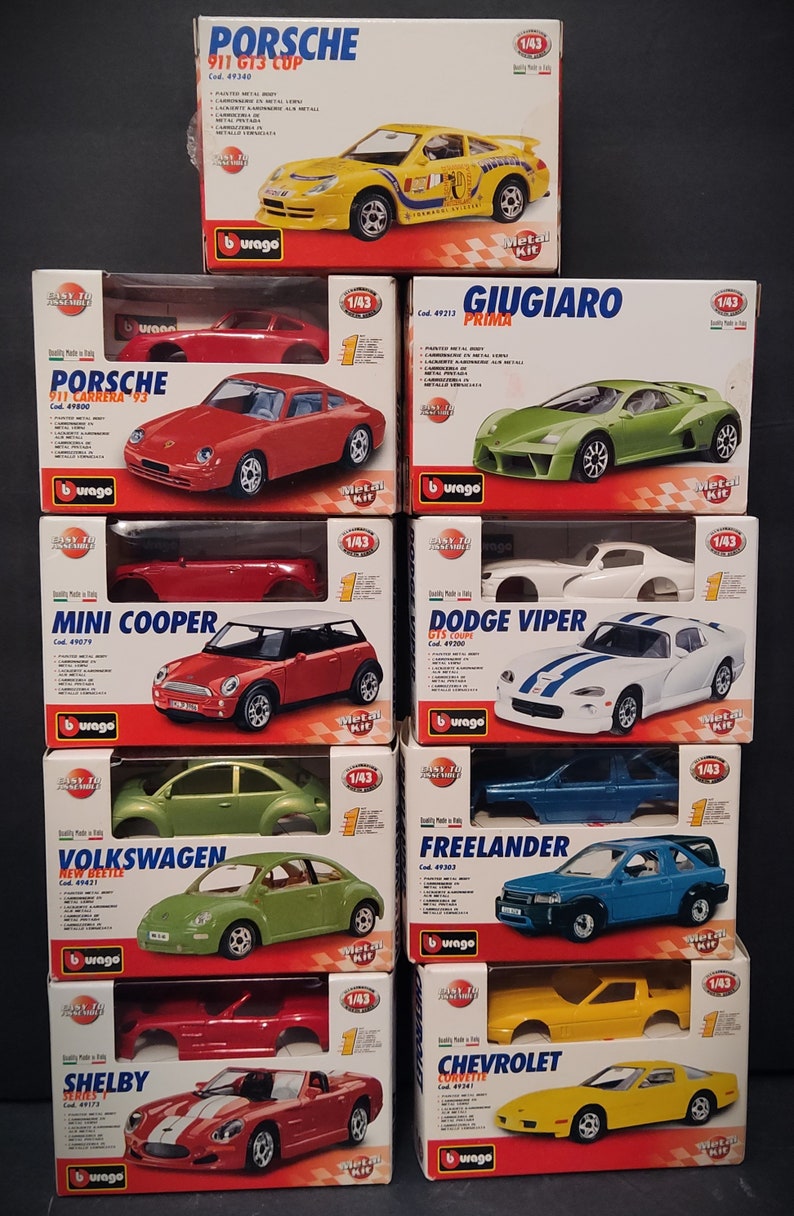 Burago Metal Model Kit 1:43 Scale - Etsy