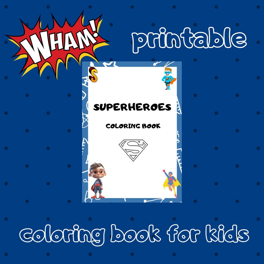 Your Favorite Superheroes Coloring Book Sheets for Kids - Etsy