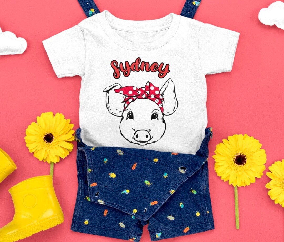 CUSTOM Pig Shirt, Little Pig Shirt, Pig Shirt, Cute Pig Shirt, Pig With ...