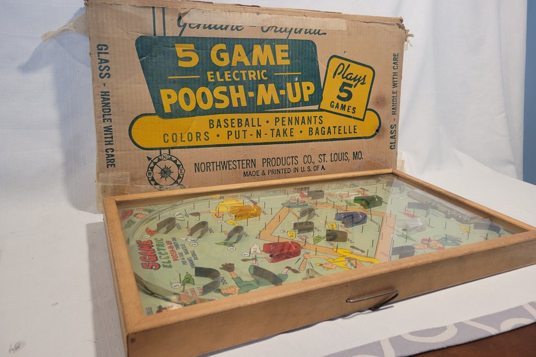 Vintage 1950s Pinball Game 5-in-1 ELECTRIC POOSH-M-UP big Five - Etsy