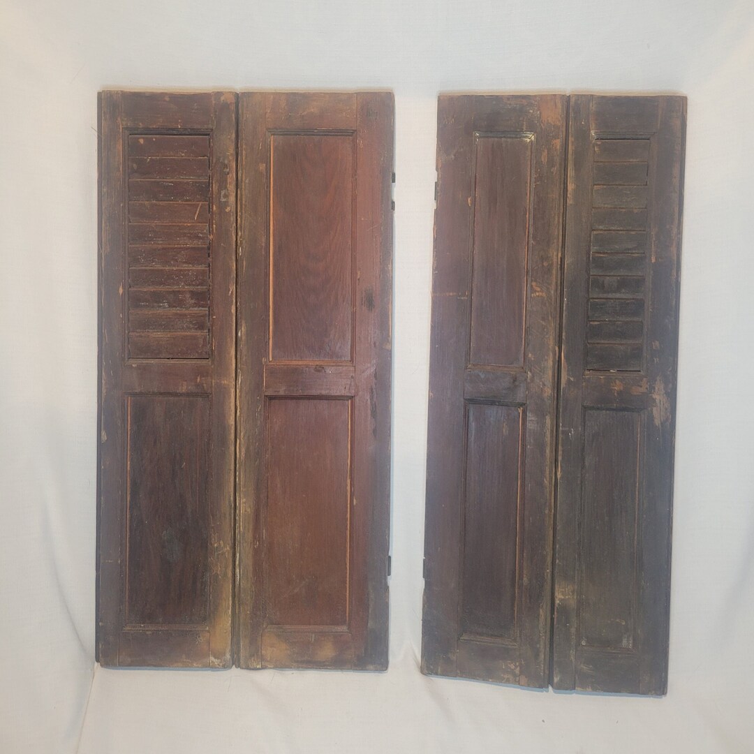 Antique Wooden Chestnut Shutters - Etsy