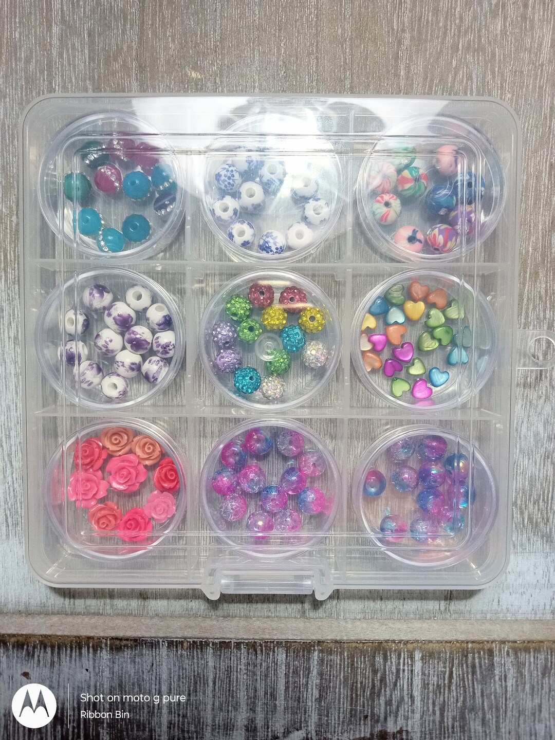 2 DELUXE BEAD Storage Boxes 5-1/4"x5-1/4"x7/8", Ribbon Bin Storage Box ...
