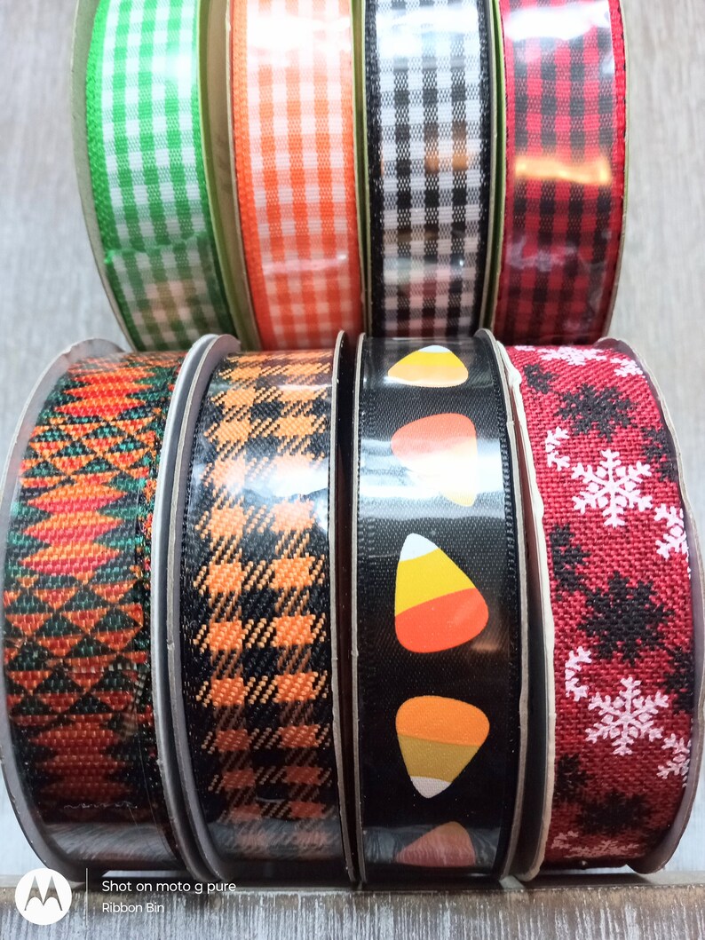 5/8 Print Satin Ribbon, Ribbonbin, 16mm Navajo Ribbon, Halloween Ribbon ...