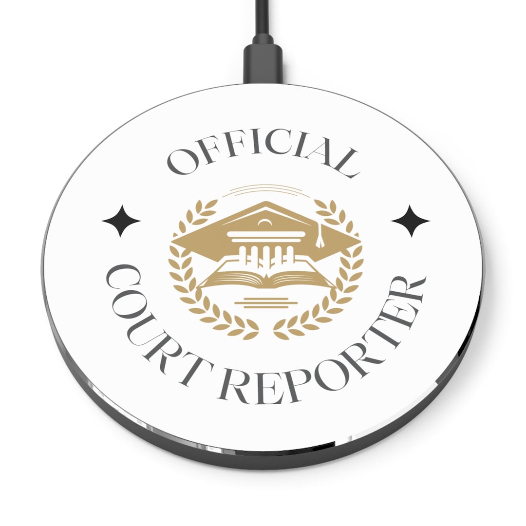 Court Reporter Gift: Official Wireless Charger, Aluminum Casing - Etsy