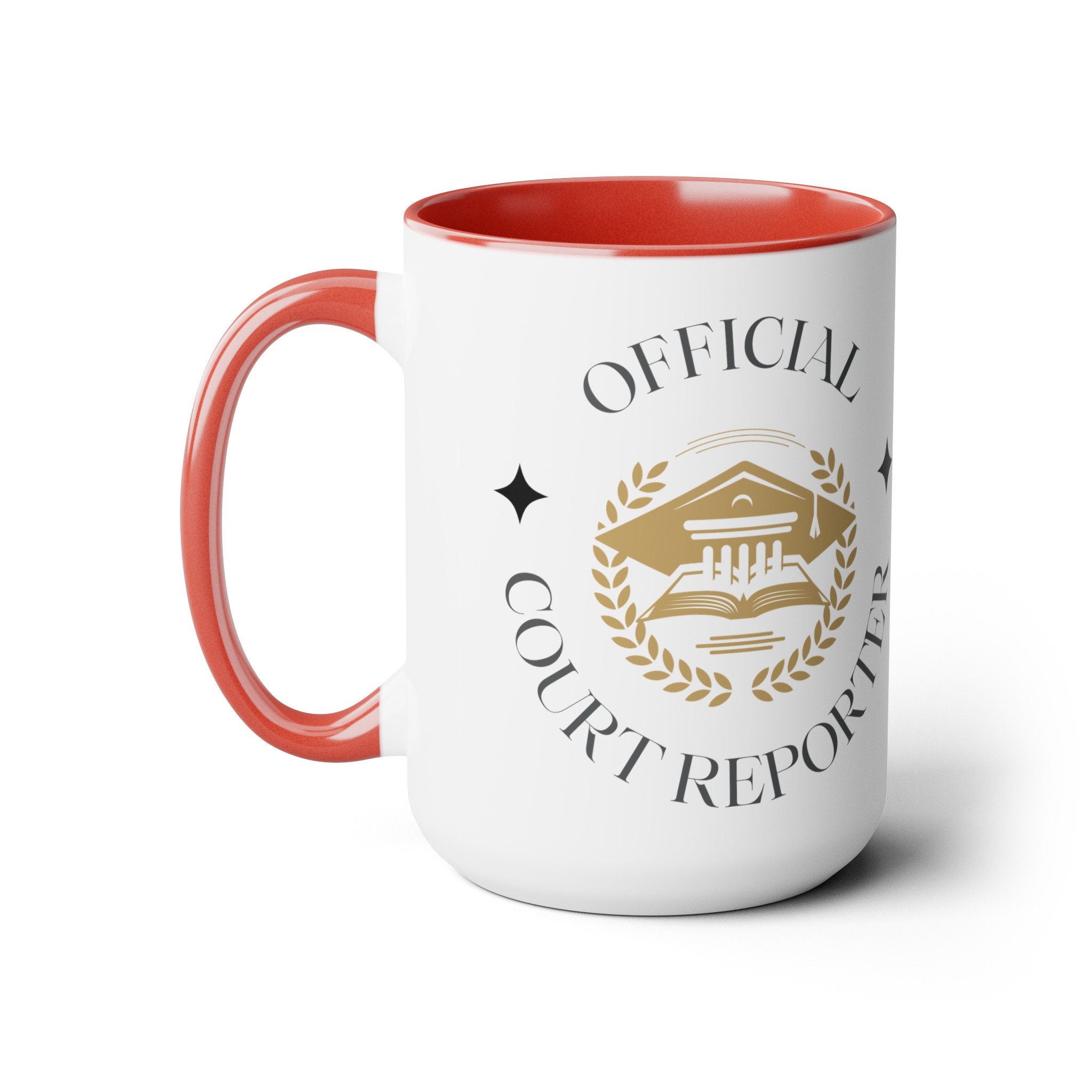 OFFICIAL COURT REPORTER Mug Two-tone Coffee Mugs, 15oz - Etsy
