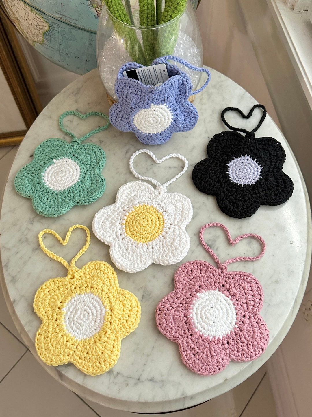Crochet Flower Pouch - Etsy