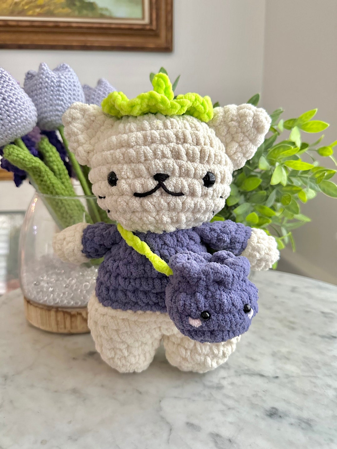 Blueberry Cat Crochet Plushie - Etsy