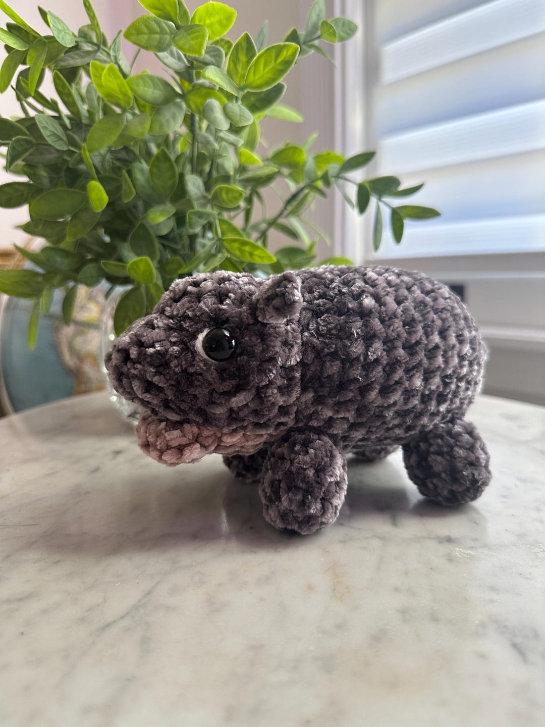 Crochet Hippo Plushie (moo Deng & Poppy) - Etsy
