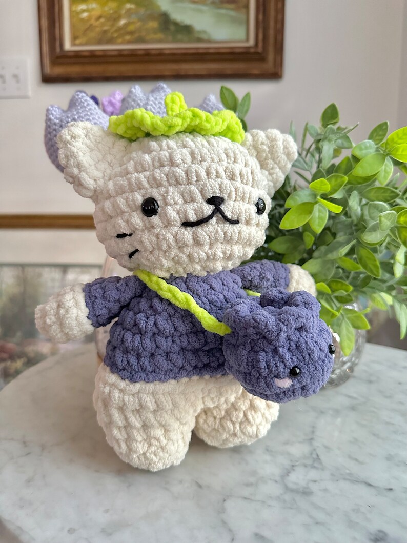Blueberry Cat Crochet Plushie - Etsy