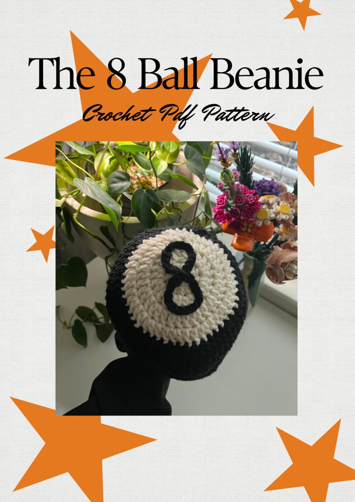 The 8 Ball Beanie Crochet *pattern ONLY* - Etsy