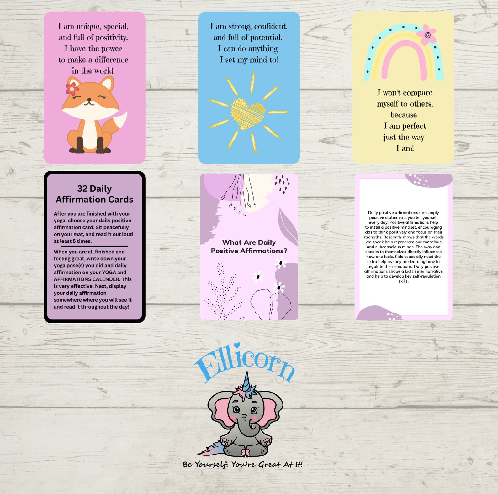 Kids Positive Affirmations Cards Printable Positivity Cards ...