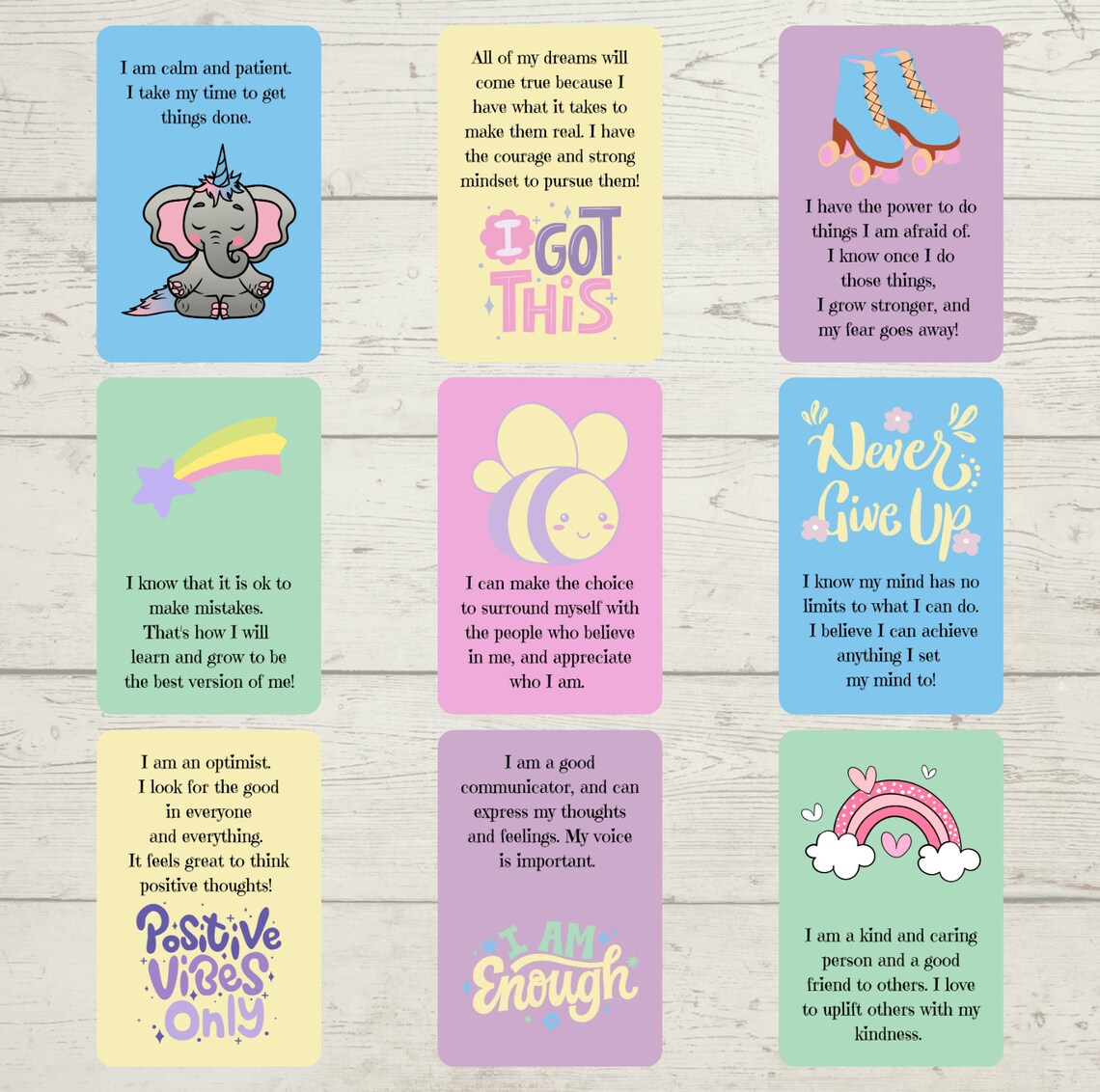 Kids Positive Affirmations Cards Printable Positivity Cards ...