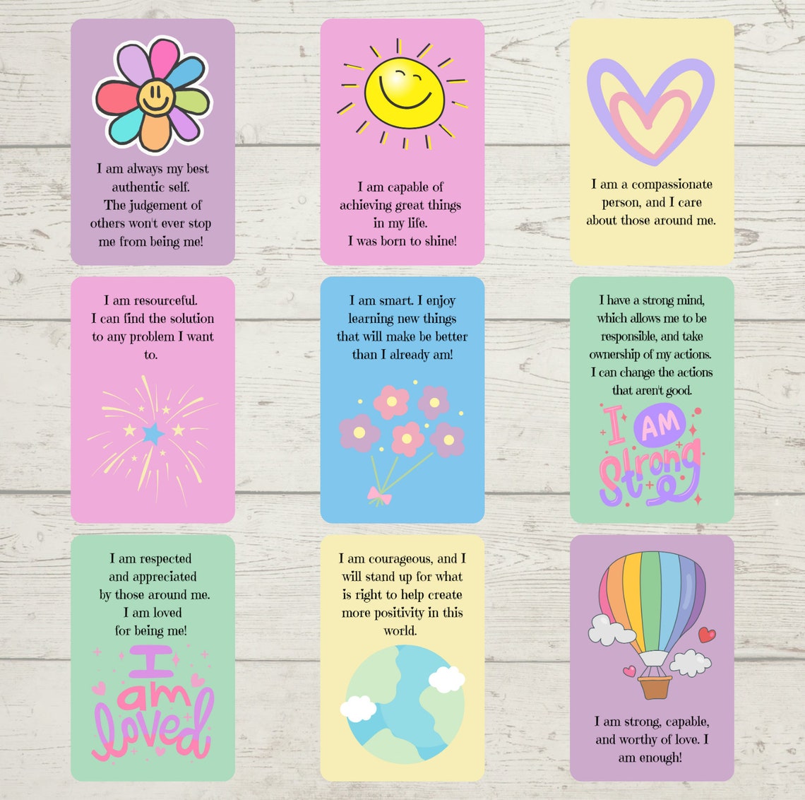 Kids Positive Affirmations Cards Printable Positivity Cards ...