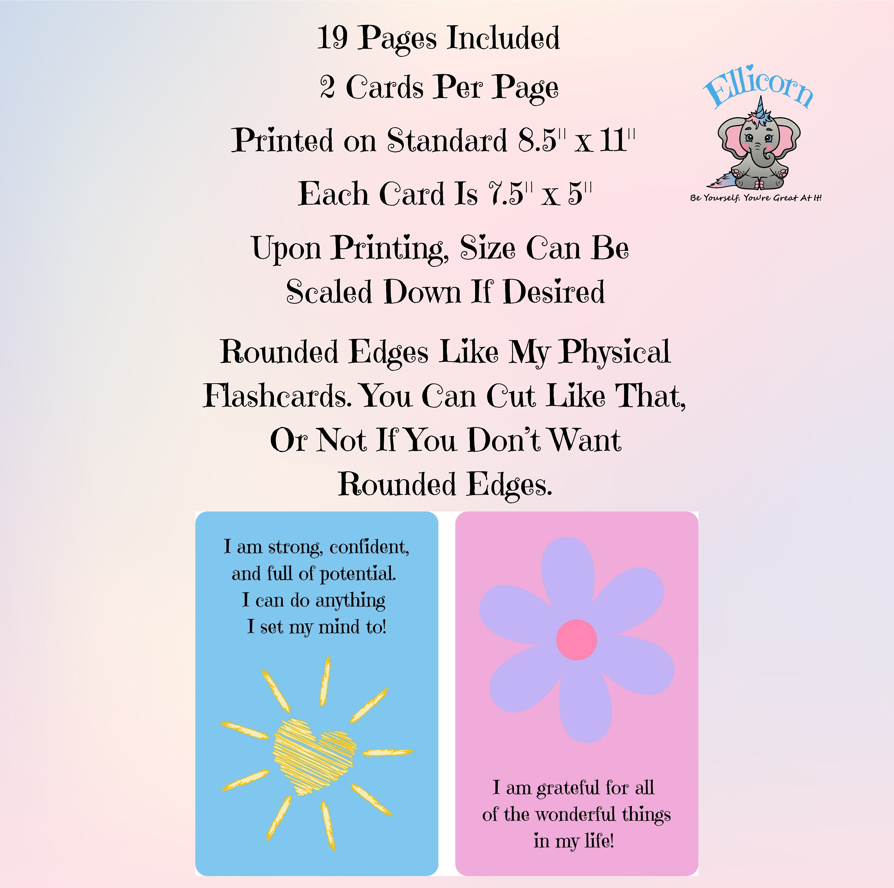 Kids Positive Affirmations Cards Printable Positivity Cards ...