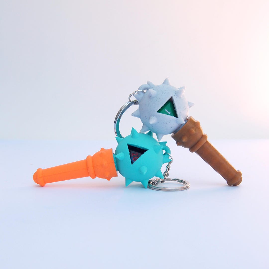 Mace D20 Holder Keychain 3D Printed - Etsy