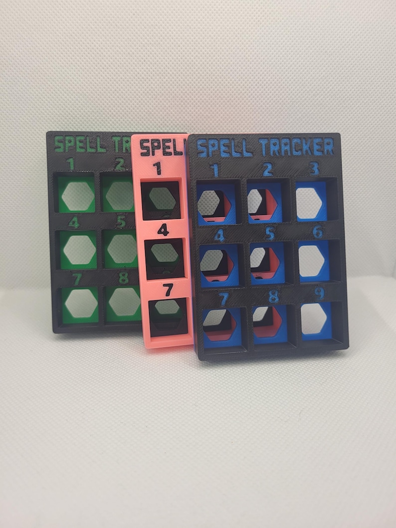 Custom 9-slot Spell Tracker - 3D Printed - Etsy