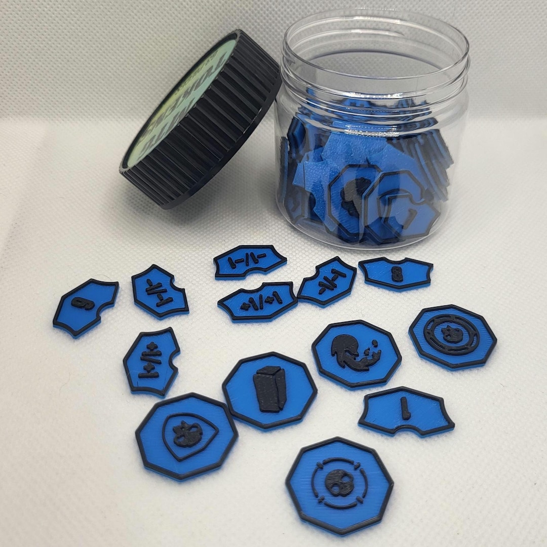 Blue & Black MTG Tokens - 3D Printed - Etsy