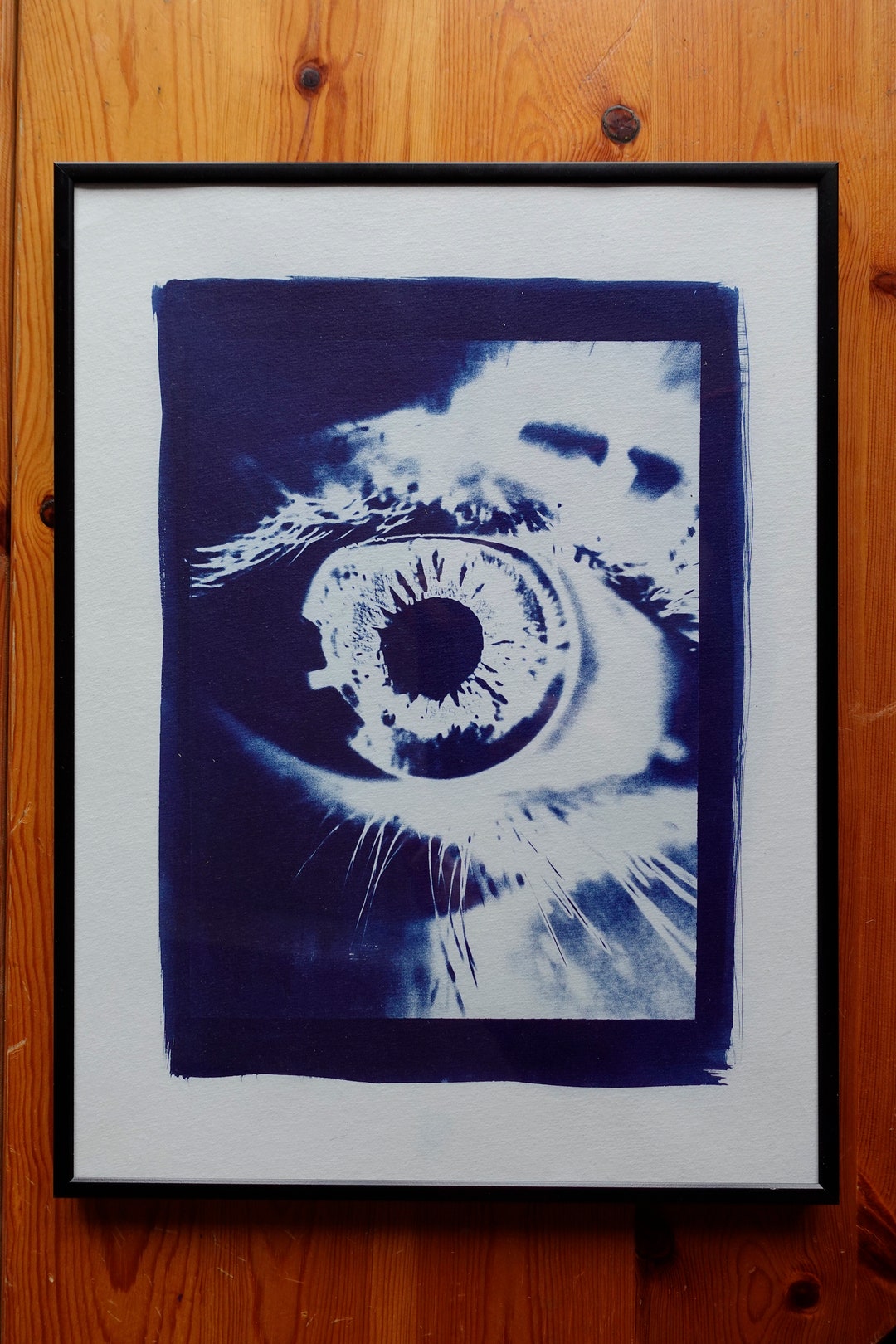 Cyanotype Iris, Neon Eye, Photography, Authentic Creation - Etsy