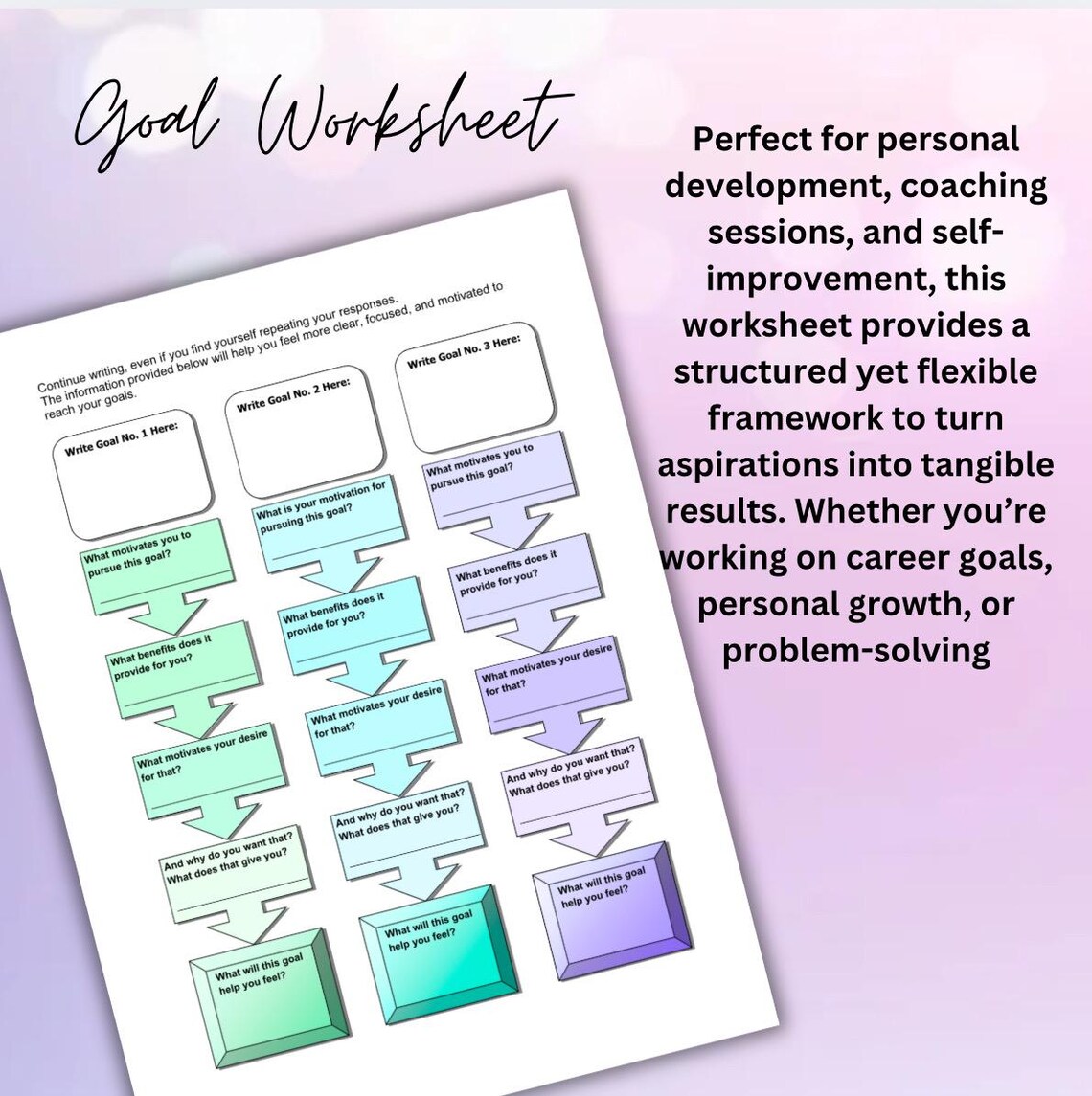 Grow Model Goal Worksheet A Step-by-step Guide to Achieving Your Goals ...
