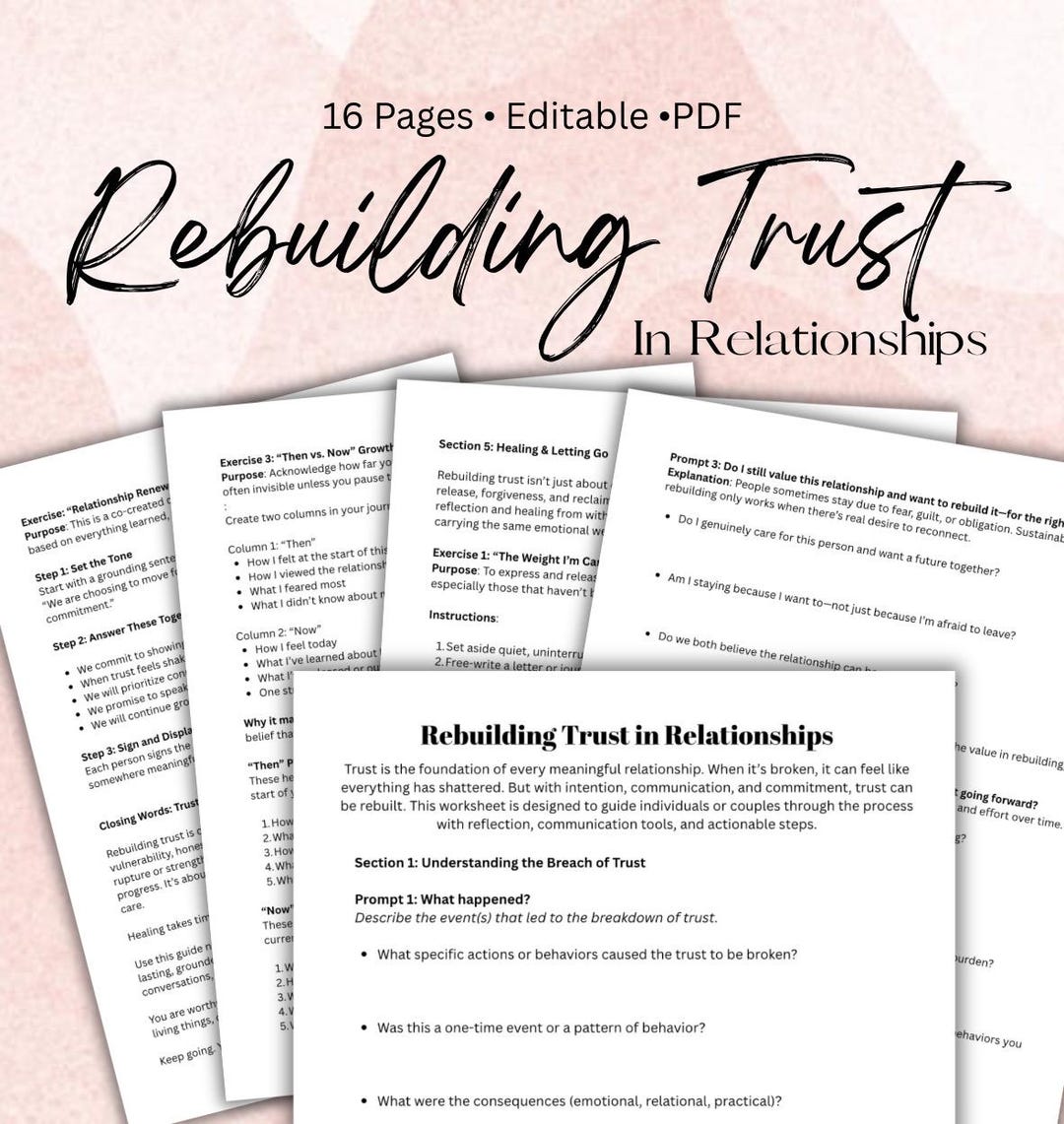 Rebuilding Trust in Relationships A Guided Healing Communication ...