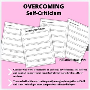 Self Criticism Worksheet Coaching Resource Coach Toolkit Reframing ...