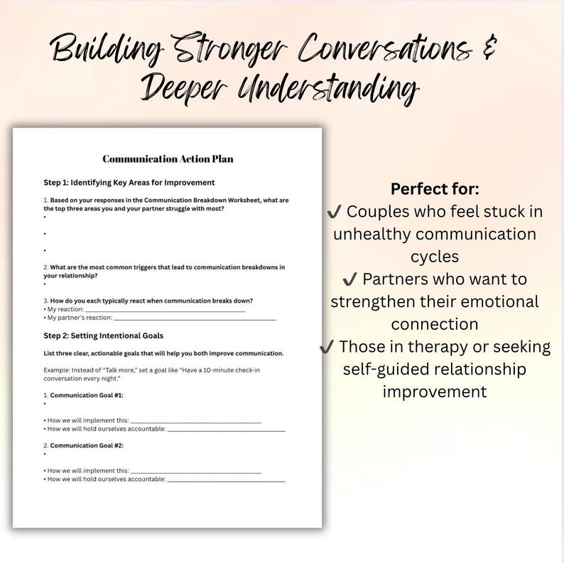 Communication Worksheets for Couples Breaking the Silence Breakdown of ...