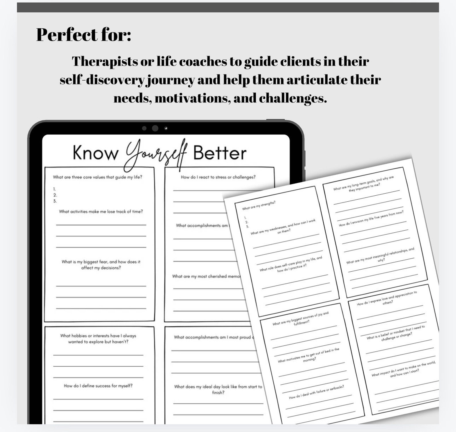 Discovery Worksheets Know Yourself Better Personal Growth Personal ...