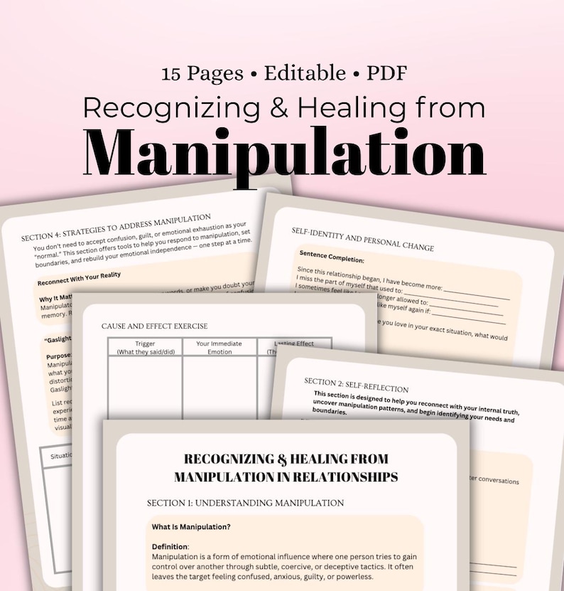 The Manipulation Recovery Workbook Understand Heal Empower Escaping ...