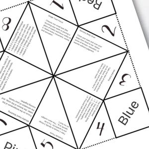 Mindfulness Fortune Teller Game Therapeutic Fun for Therapy Session ...