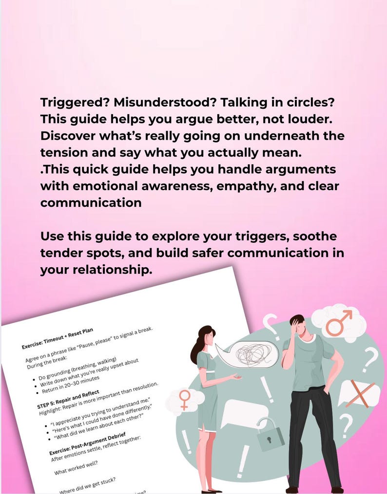 Healthy Arguing & Triggers Mapping A Guide to Conflict Communication ...