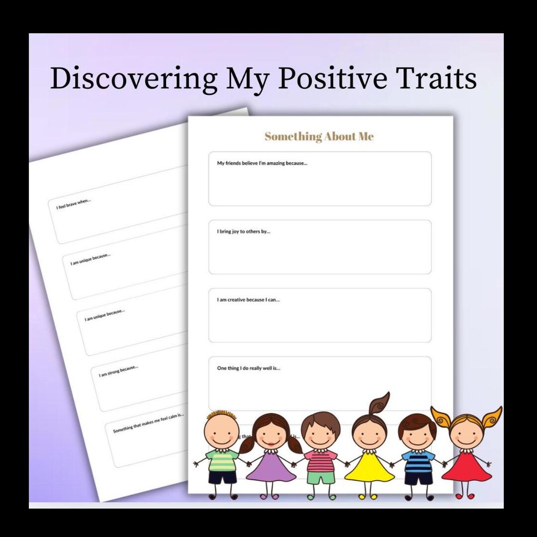 My Positive Traits Childrens Confidence Worksheet Explore Strengths and ...