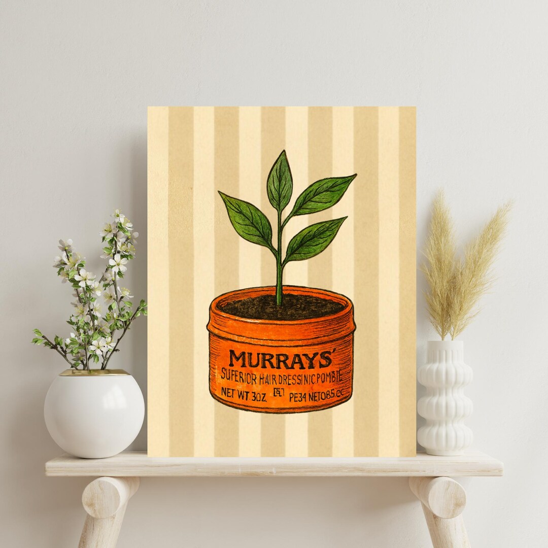 Black Art Afro Hair Care, Printable Wall Art, Men Hair Grease Print ...