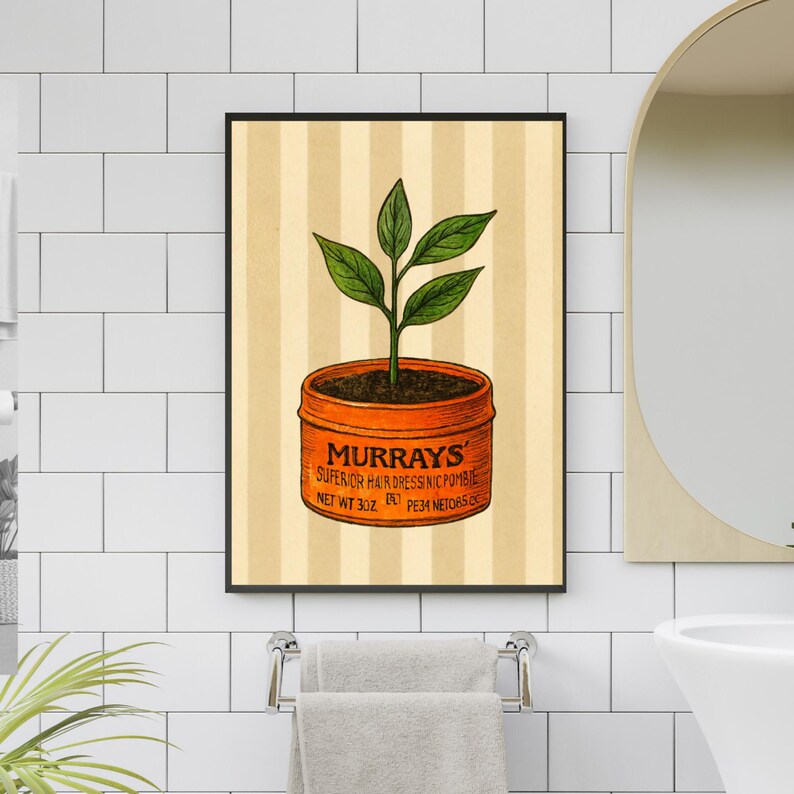 Black Art Afro Hair Care, Printable Wall Art, Men Hair Grease Print ...