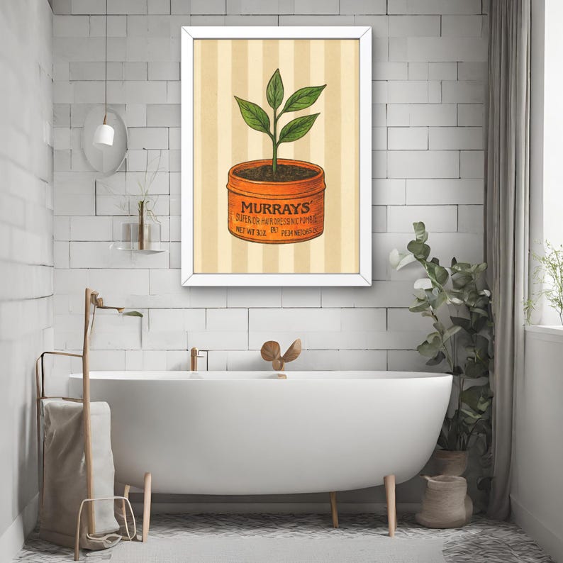 Black Art Afro Hair Care, Printable Wall Art, Men Hair Grease Print ...