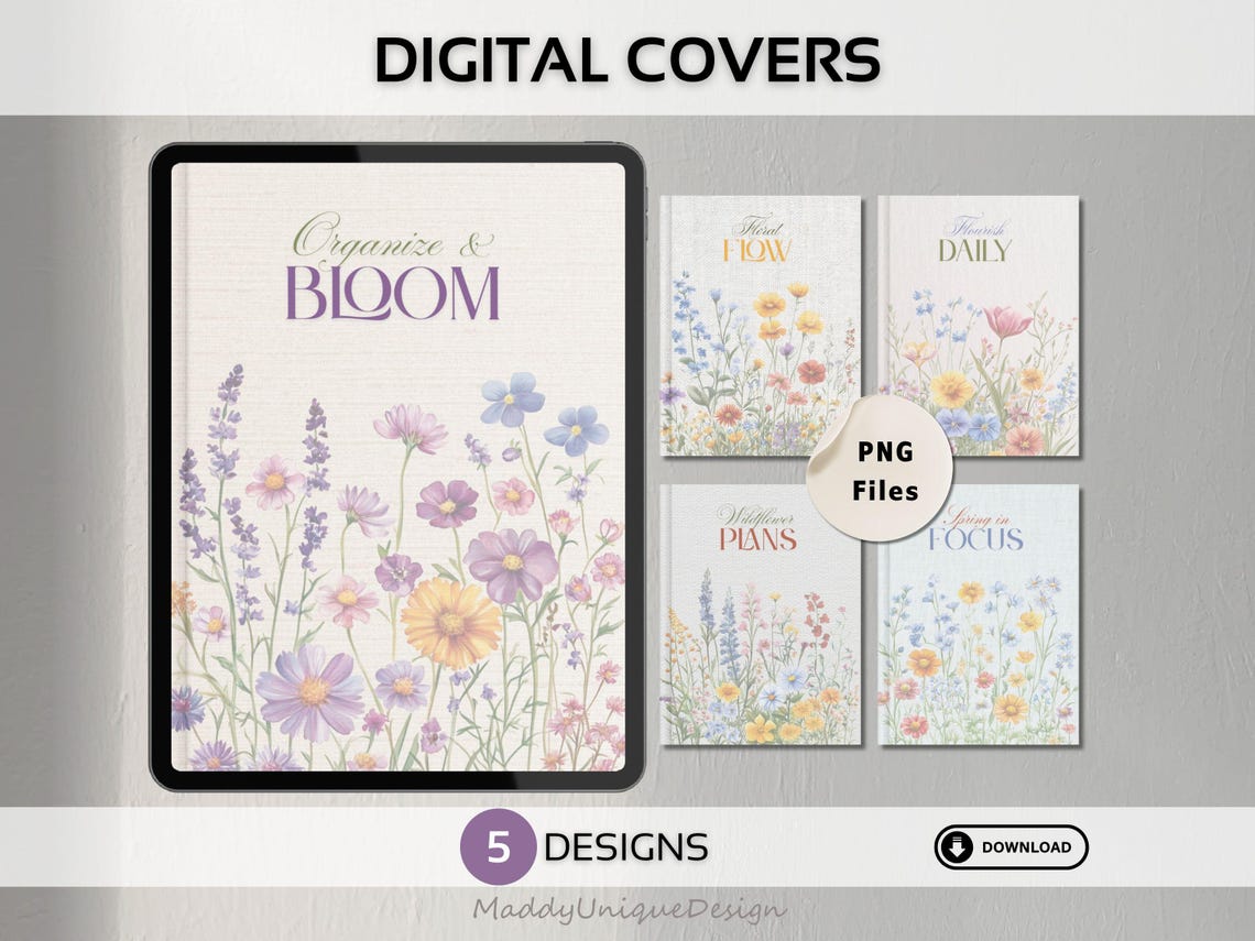 Digital Planner Covers, Digital Notebook Covers, Goodnotes Section ...