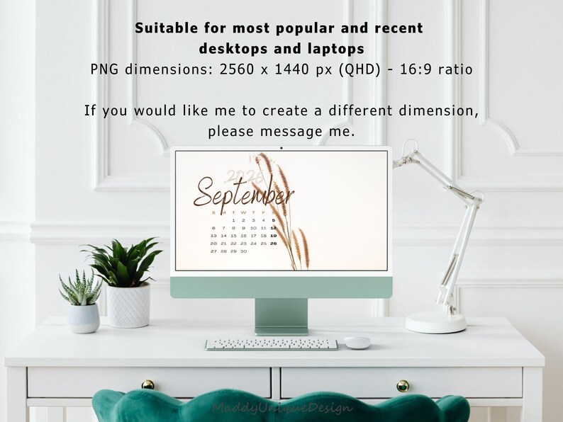 2026 Desktop Calendar Wallpaper, Aesthetic Floral Monthly Calendar ...